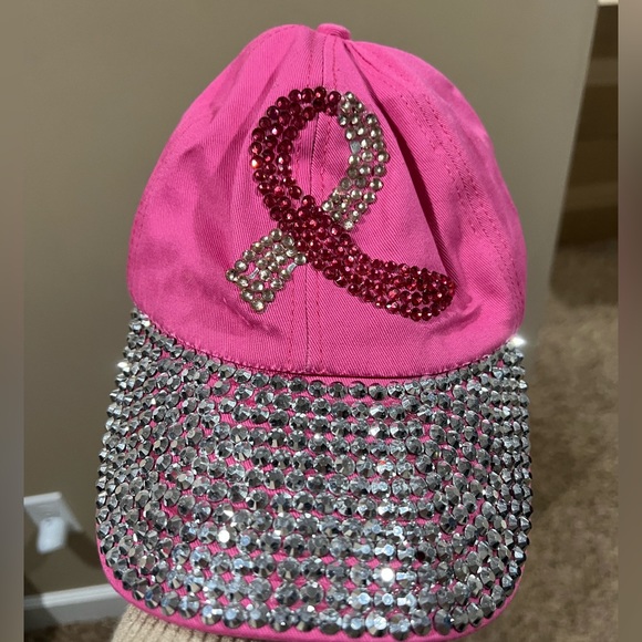 Accessories | Breast Cancer Awareness Month Ball Cap With Rhinestones ...